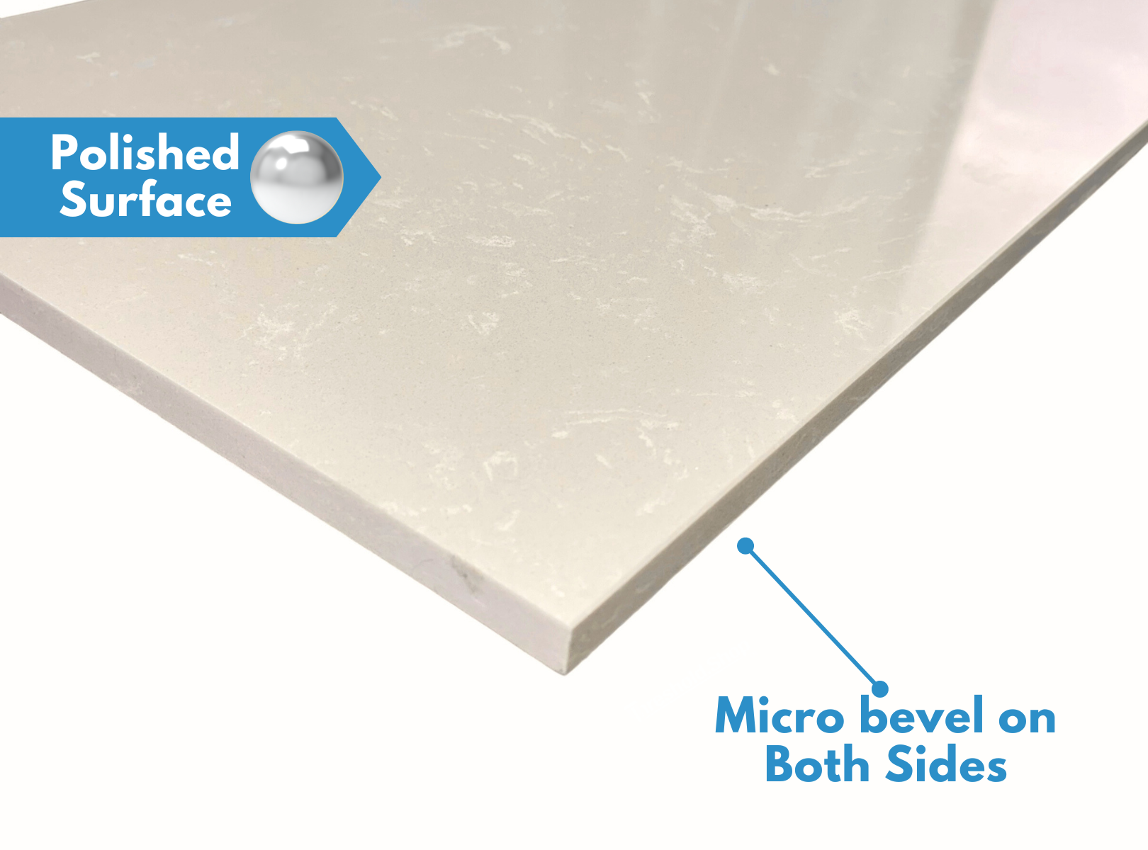 Custom Size | Shower Bench Beige Engineered Marble | The Threshold Shop