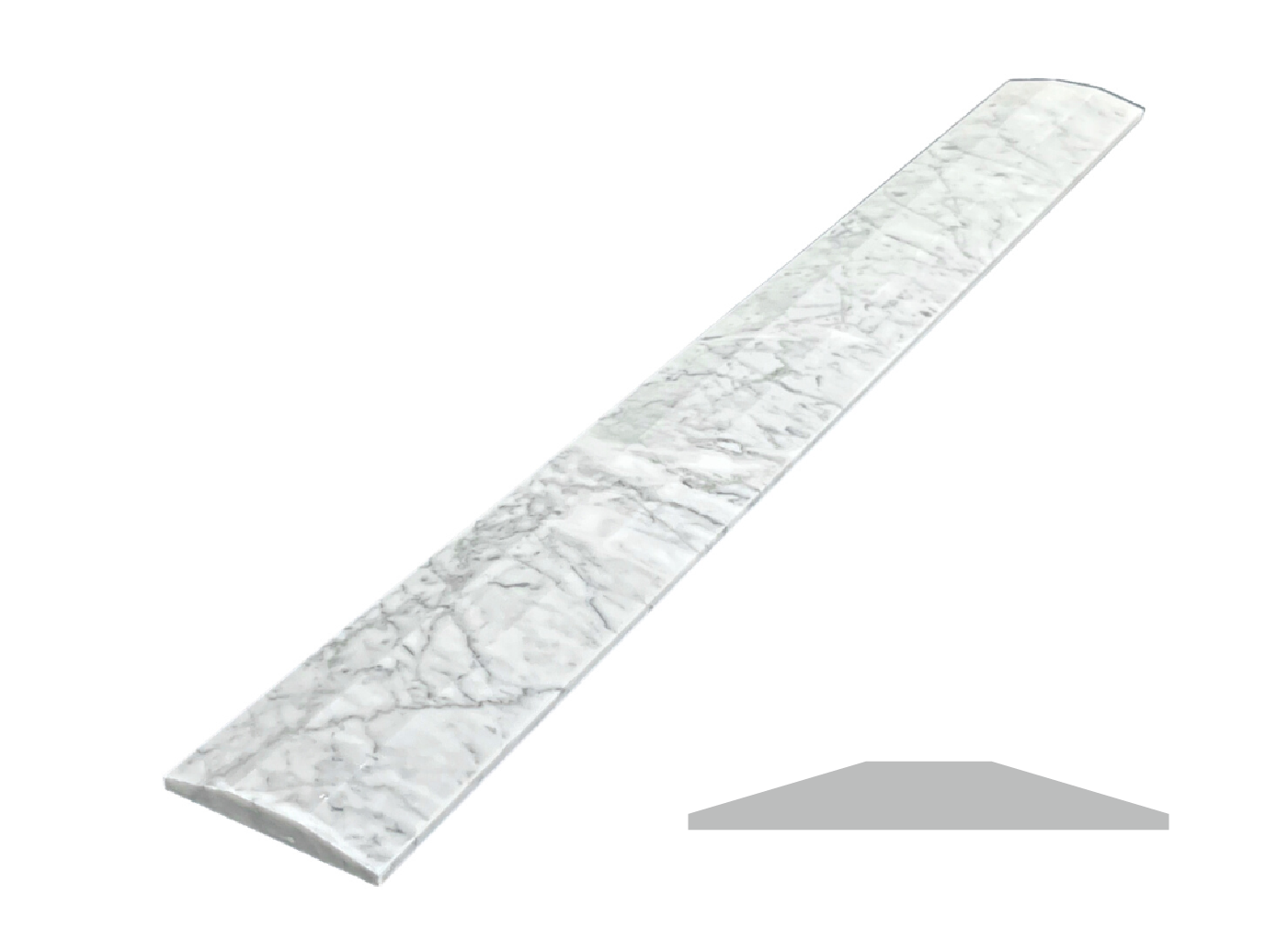 White Carrara Marble Threshold Double Hollywood | The Threshold Shop