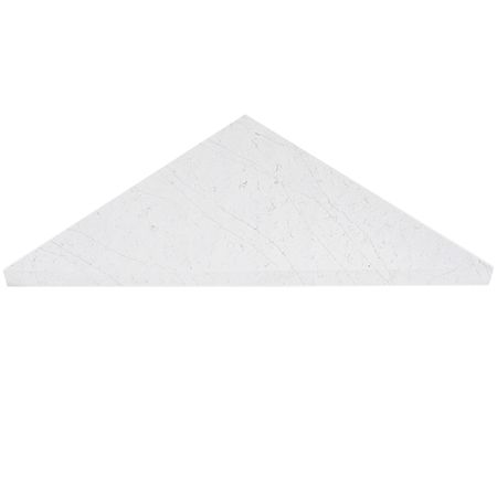 Statuario Engineered Marble Triangle Shower Corner Seat