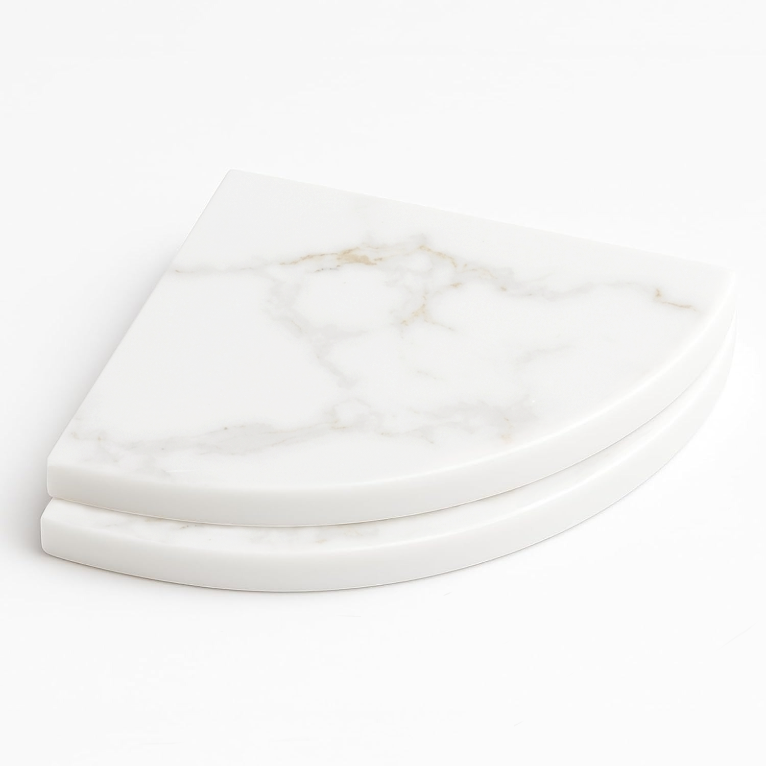9 Inch Calacatta Gold Engineered Marble Corner Shower Shelf | The ...