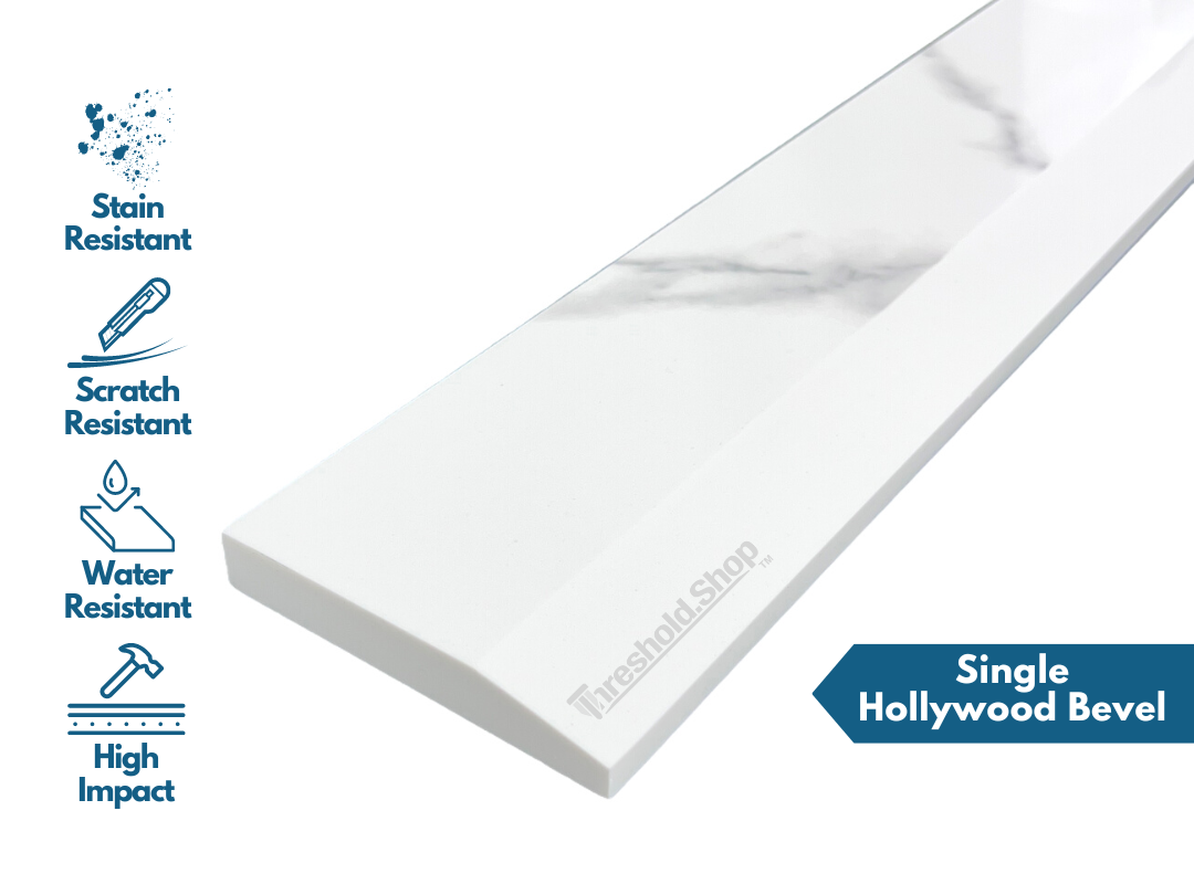 Calacatta Engineered Marble Threshold Single Hollywood | The Threshold Shop
